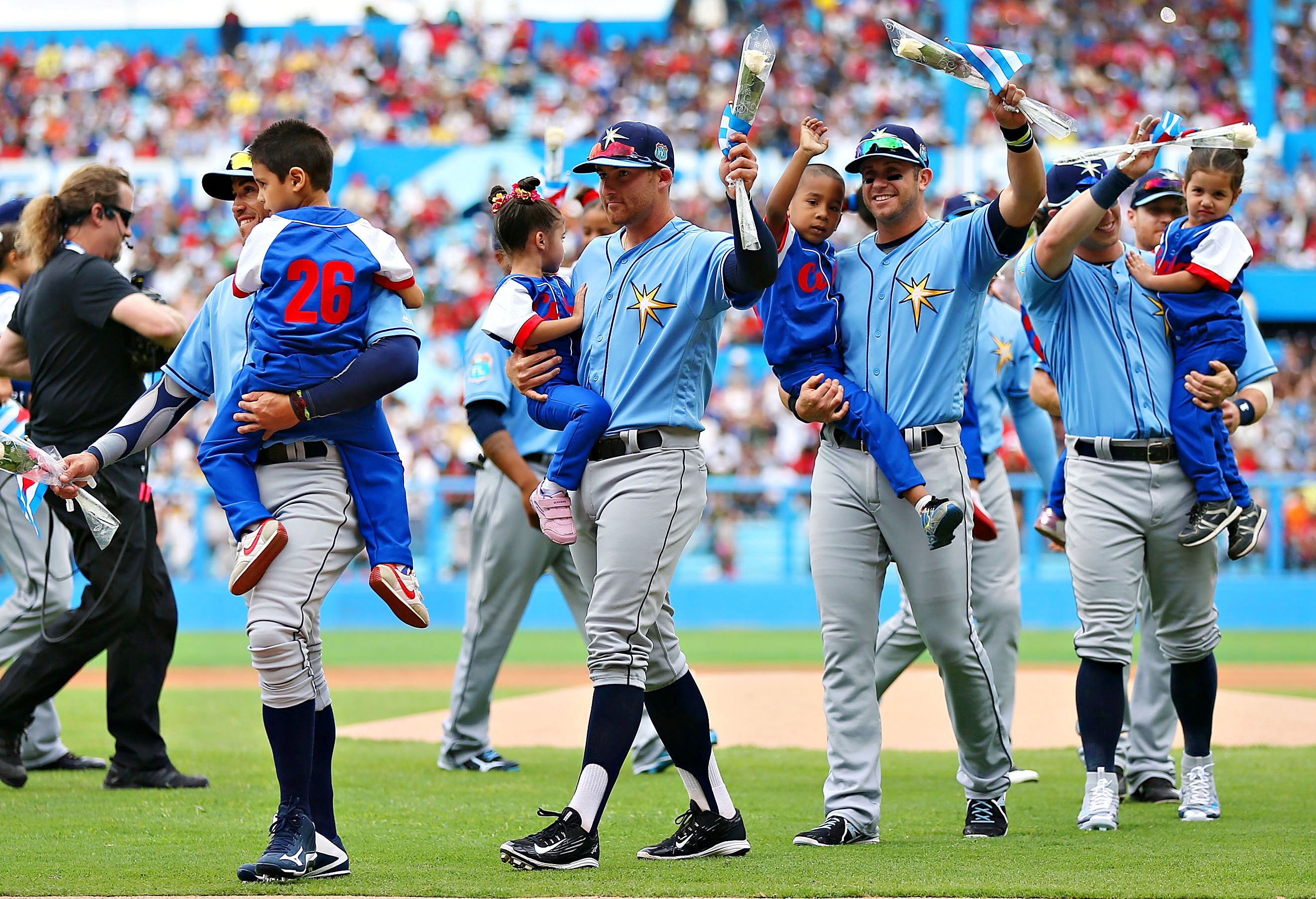Rays Players - Photos: The Rays play the Cuban national team in a ...