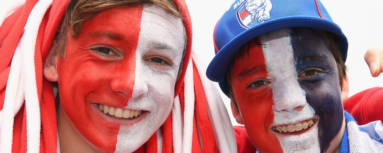 Painted Faces - AFL Grand Final gallery: Western Bulldogs vs Sydney ...