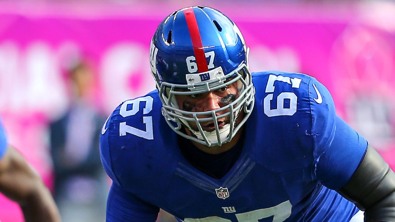 Justin Pugh goes from 'couch' to Giants' active roster in 2 weeks ...