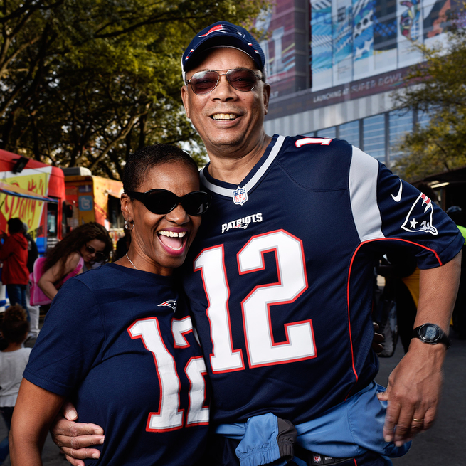 Photos of Tom Brady fans at Super Bowl LI in Houston