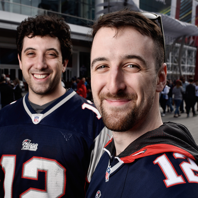 Photos of Tom Brady fans at Super Bowl LI in Houston