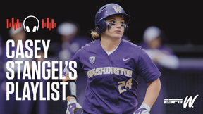 Softball player Casey Stangel's playlist is the same before every game ...
