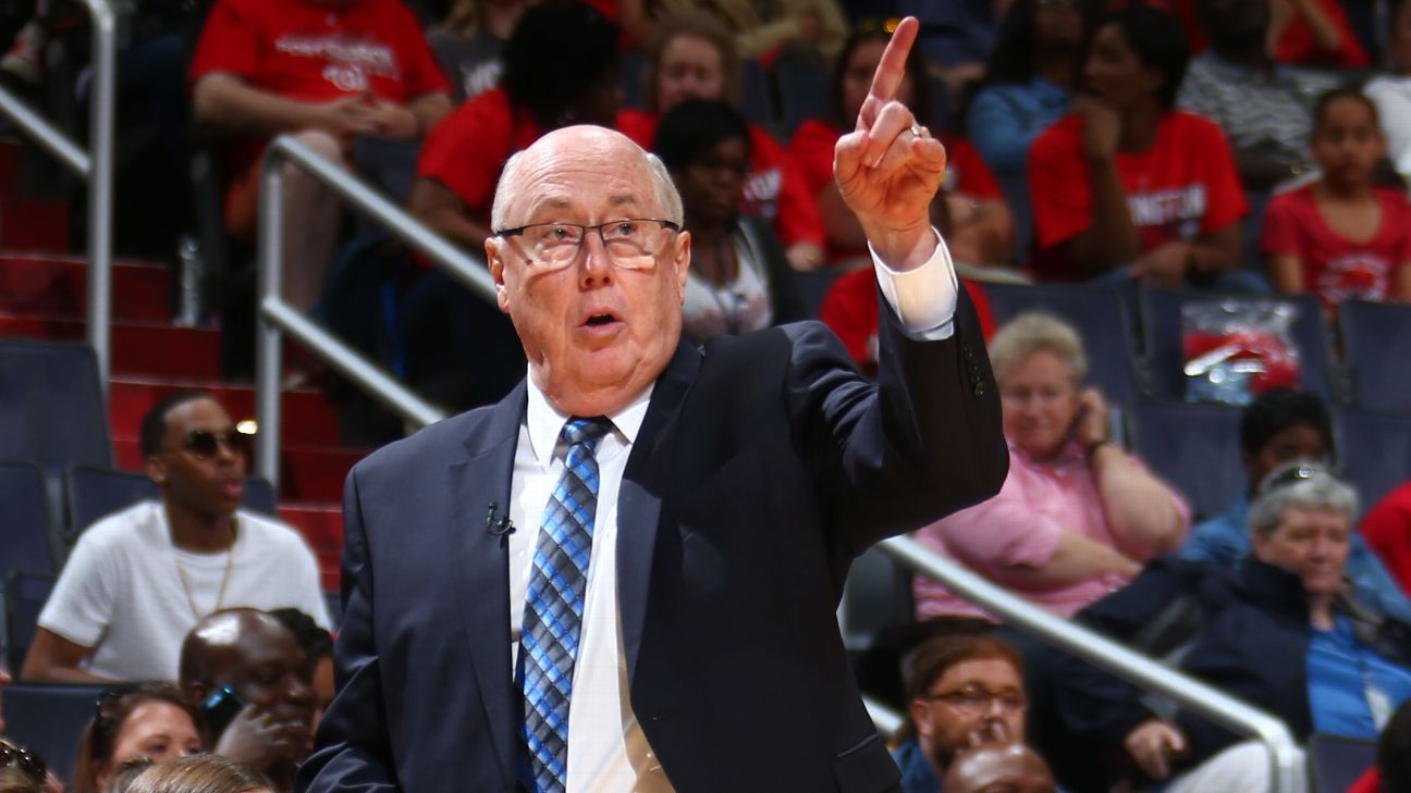 Mike Thibault gets 300th career win as Mystics beat Sparks 83-74 - ABC7 ...