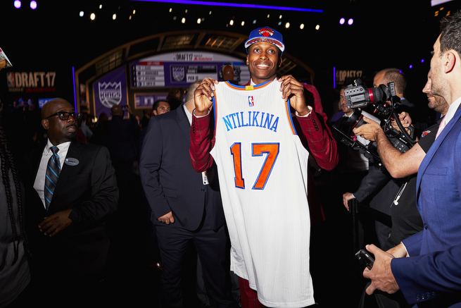 Lonzo Ball and Markelle Fultz at the 2017 NBA Draft