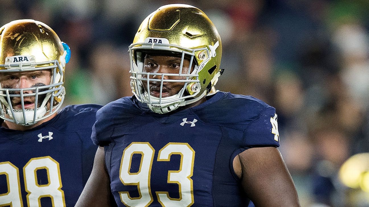 Ex-ND DL Jay Hayes will transfer to Georgia - ABC7 Chicago