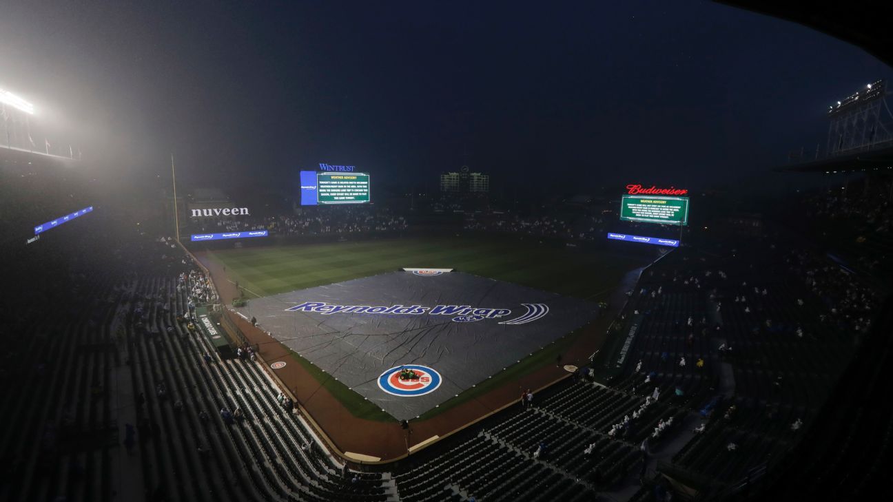Dodgers, Cubs to play doubleheader after rain, partial power outage ...