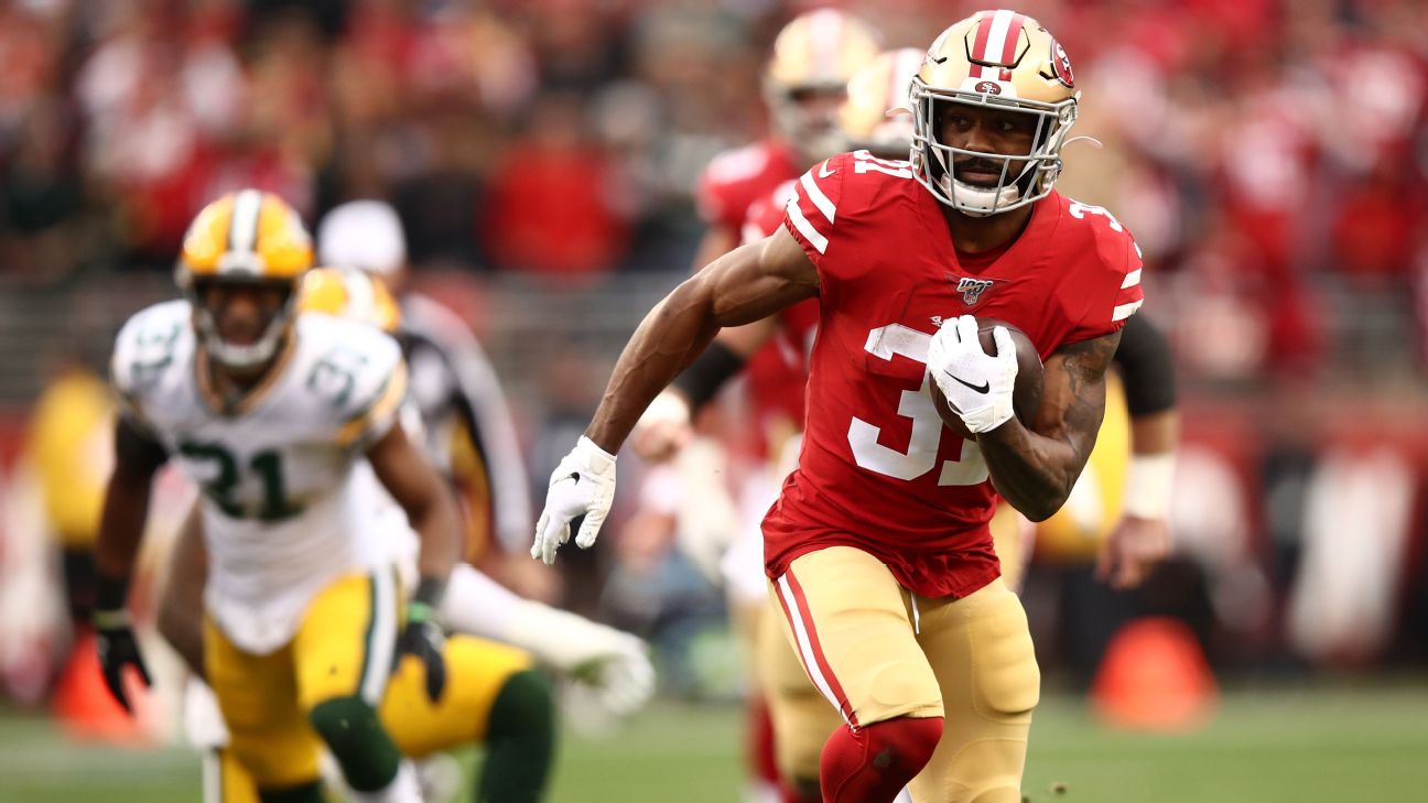49ers RB Raheem Mostert runs over Packers with 220 yards, 4 TDs - ABC7 ...