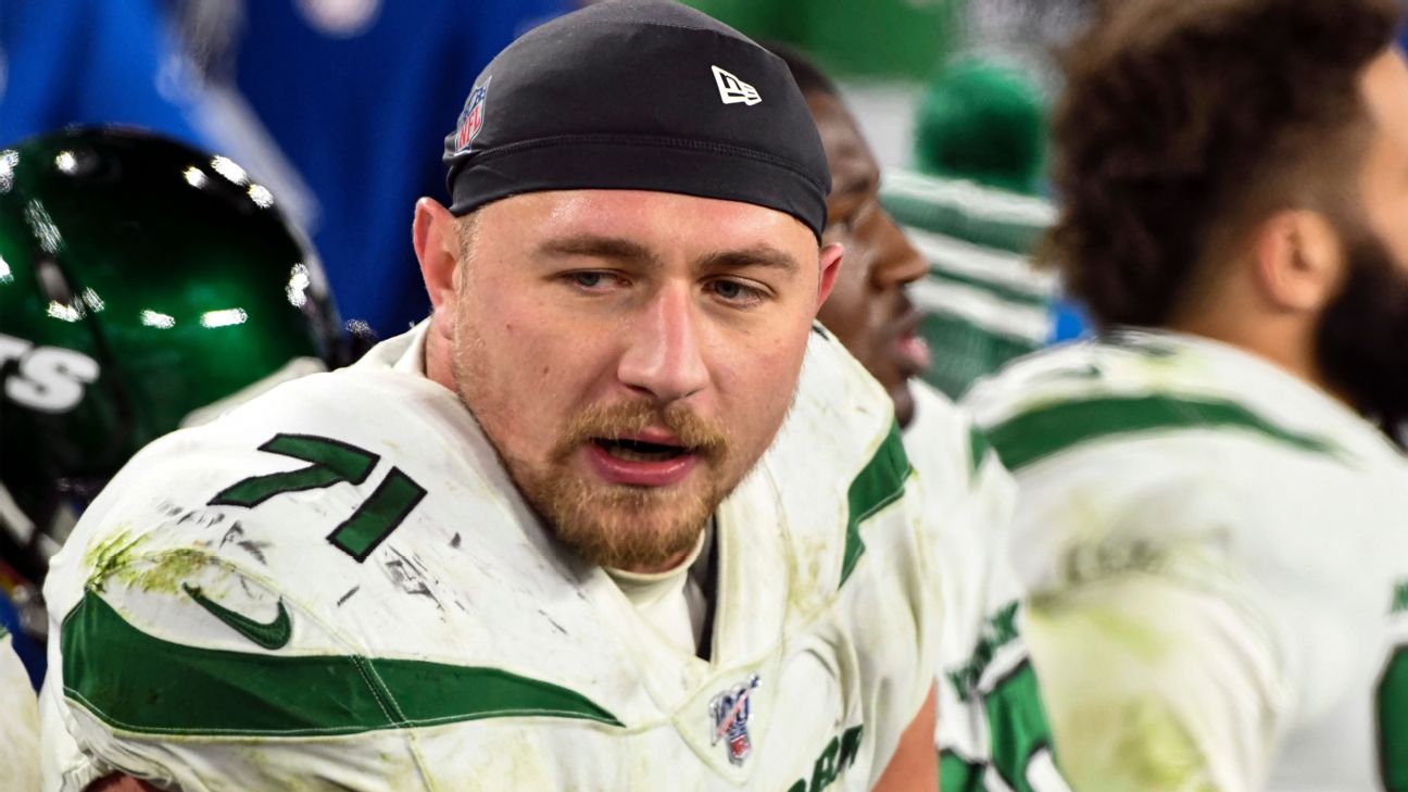 Source: New York Jets OL Alex Lewis, a former starter, decides to ...