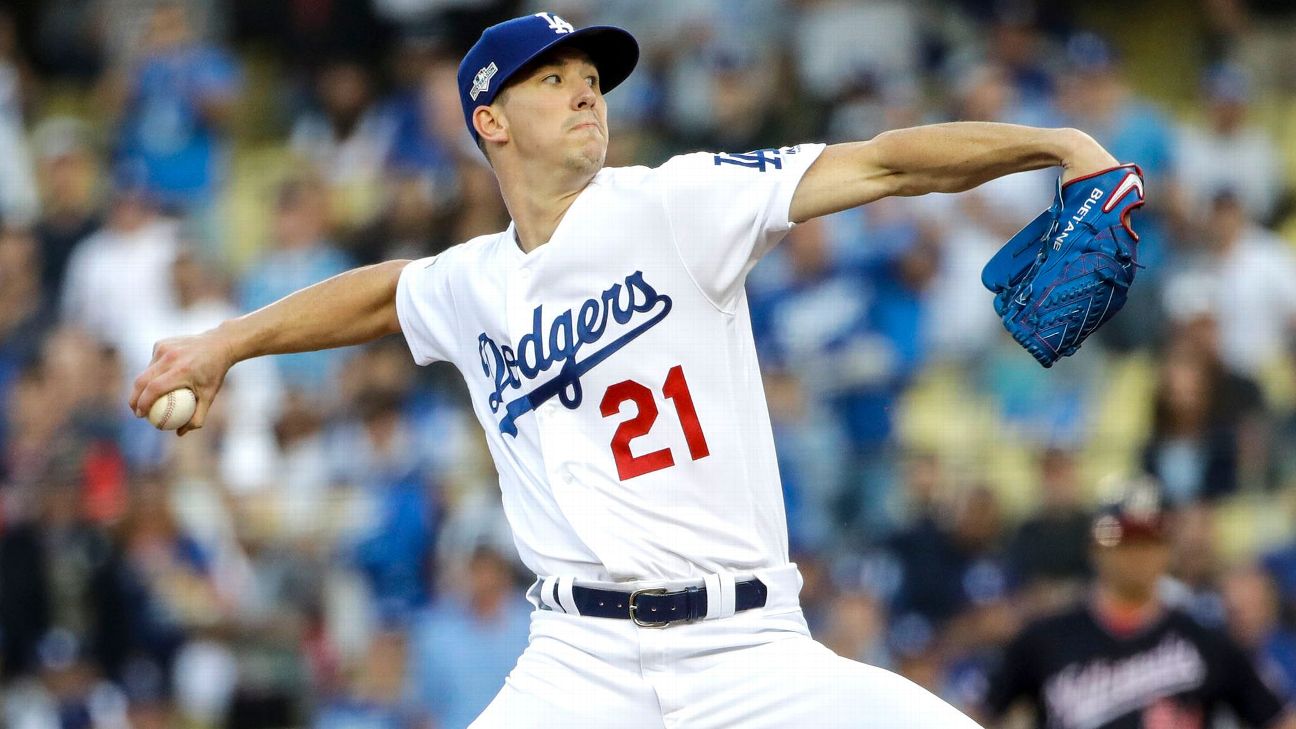 Dodgers put Walker Buehler (finger blister) on IL, reinstate Joe Kelly ...