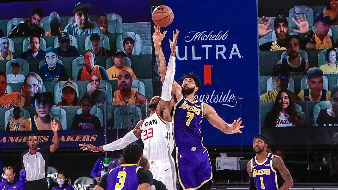 Rockets' Robert Covington injured in collision with Lakers' Anthony ...