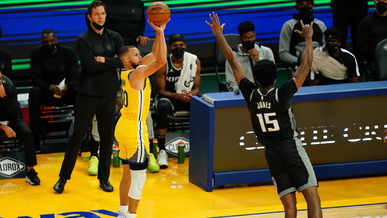 Golden State Warriors' Stephen Curry sets NBA record for 3s in a ...