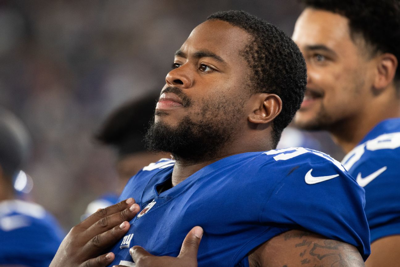 New York Giants trade DL B.J. Hill to Cincinnati Bengals for OL Billy ...