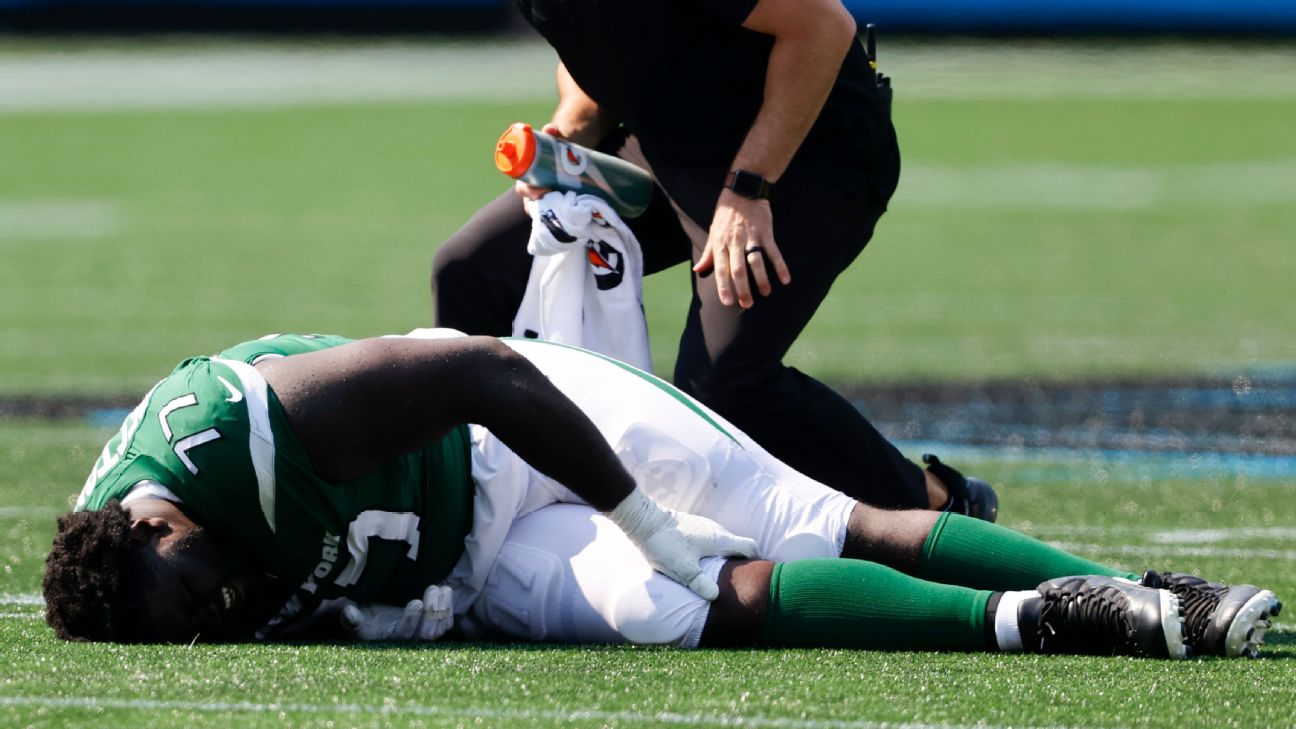 New York Jets LT Mekhi Becton to miss at least 4-6 weeks after ...