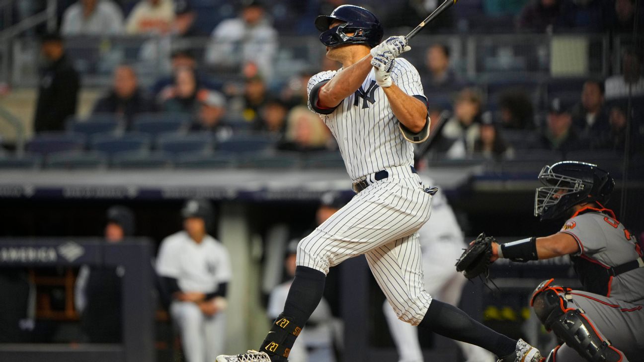 New York Yankees' Giancarlo Stanton hits 350th career home run in win ...
