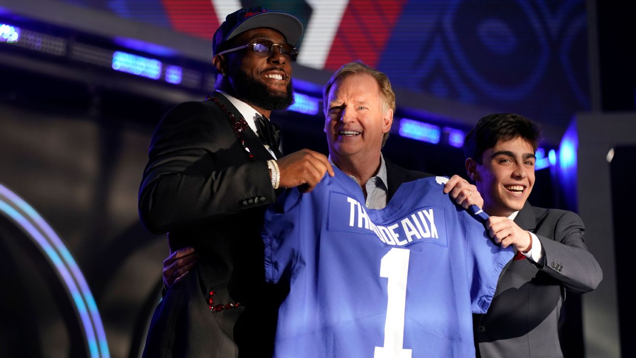 New York Giants land Kayvon Thibodeaux at No. 5 overall pick, Evan Neal ...