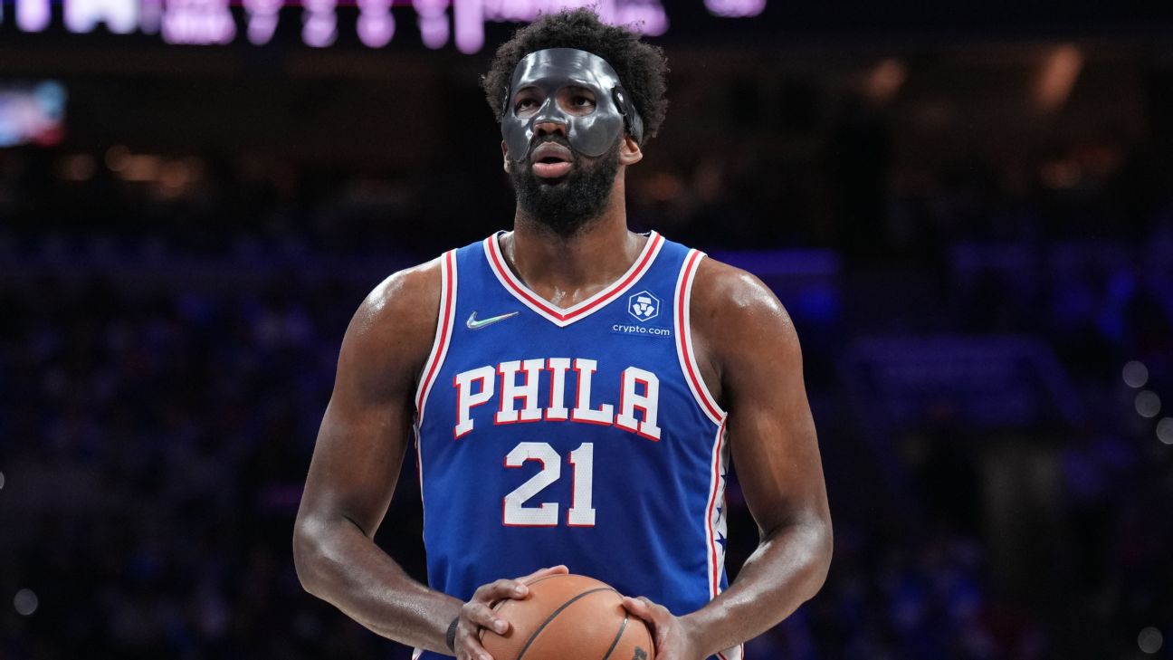 NBA playoffs 2022: Joel Embiid joins list of stars to wear a mask ...