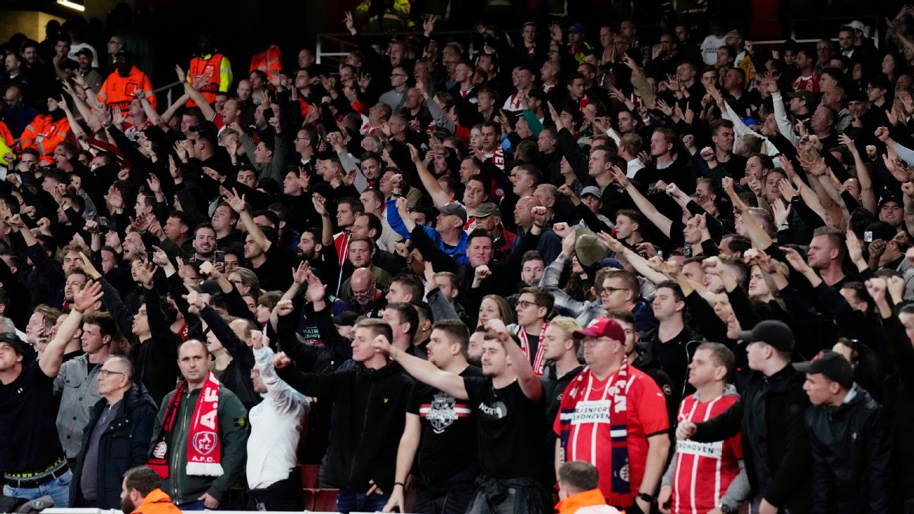 PSV handed EL away fan ban for Arsenal trouble | The Game Nashville