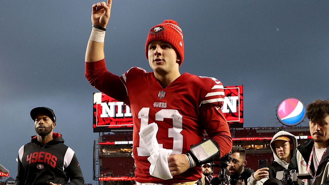 Stats, reactions from Brock Purdy's big 49ers playoff debut - ABC7 San ...