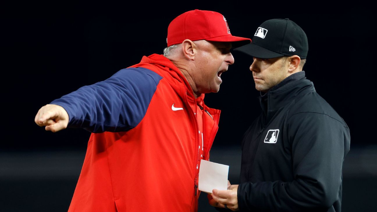 Angels manager Phil Nevin says being ejected twice 'a first' - ABC30 Fresno