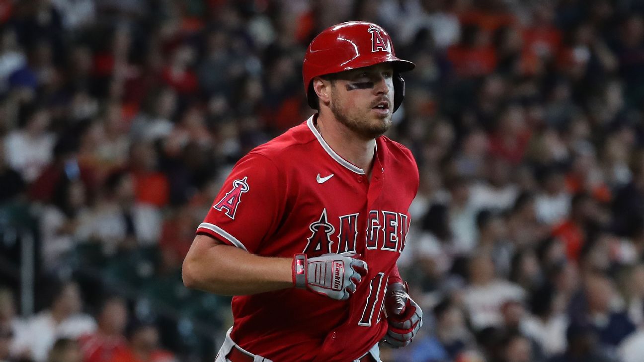Angels put Hunter Renfroe on paternity list, recall Jo Adell - ABC7 Los ...