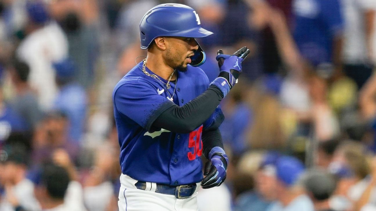 Dodgers' Mookie Betts salutes LeBron James after two homers - ABC7 Los ...