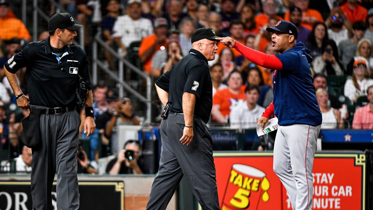 Alex Cora cursed at by Justin Verlander, ejected in Red Sox loss ...