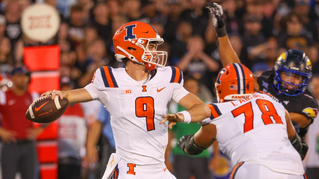 Illinois QB Luke Altmyer to return against No. 16 Iowa - ABC7 Chicago