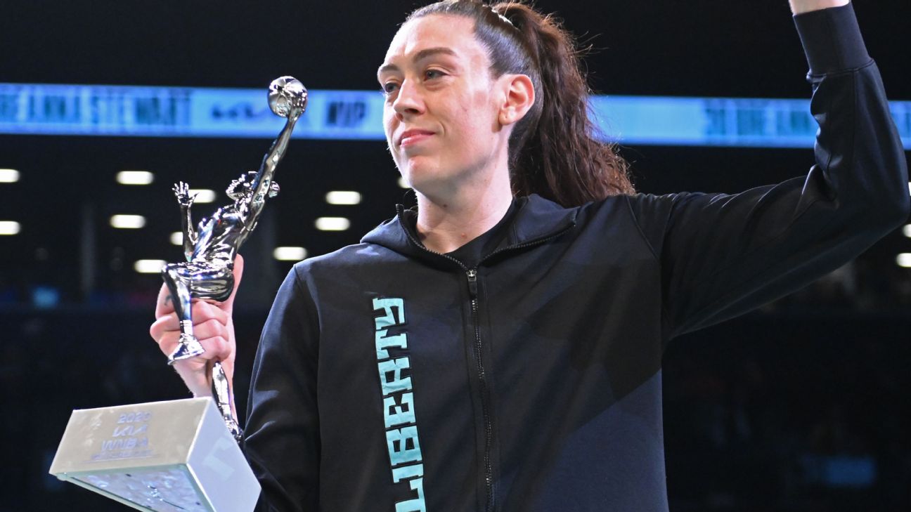 WNBA MVP Breanna Stewart quotes Coco Gauff in speech - ABC7 New York