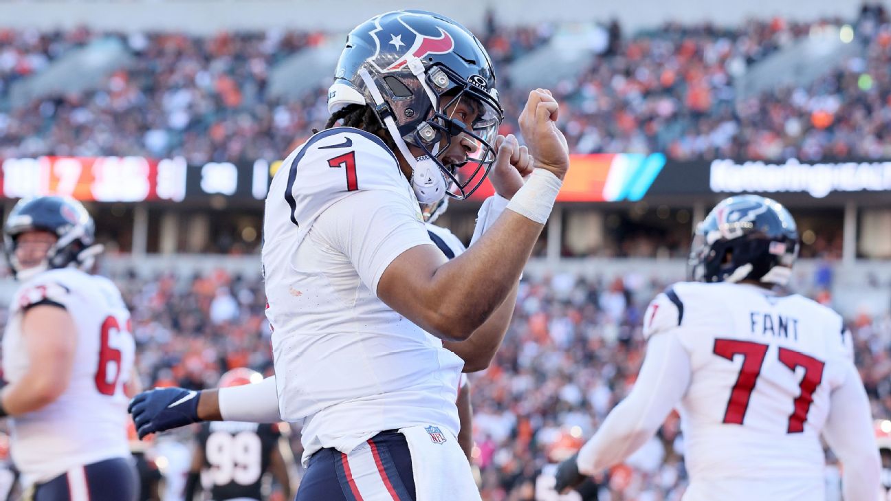 NFL rookie QB tracker: Stroud, O'Connell lead big comeback wins - ABC7 ...