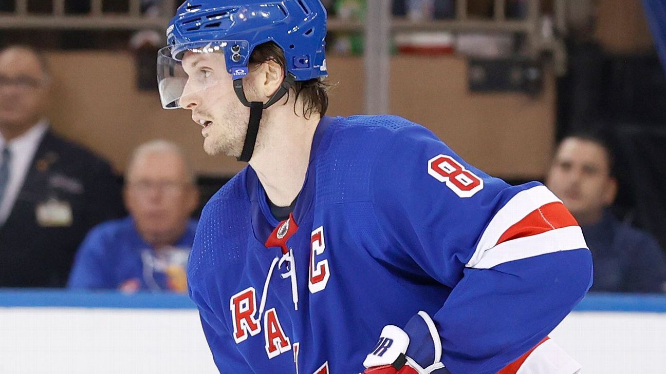 Rangers' Jacob Trouba fined $5,000 for high-stick infraction - ABC7 New ...