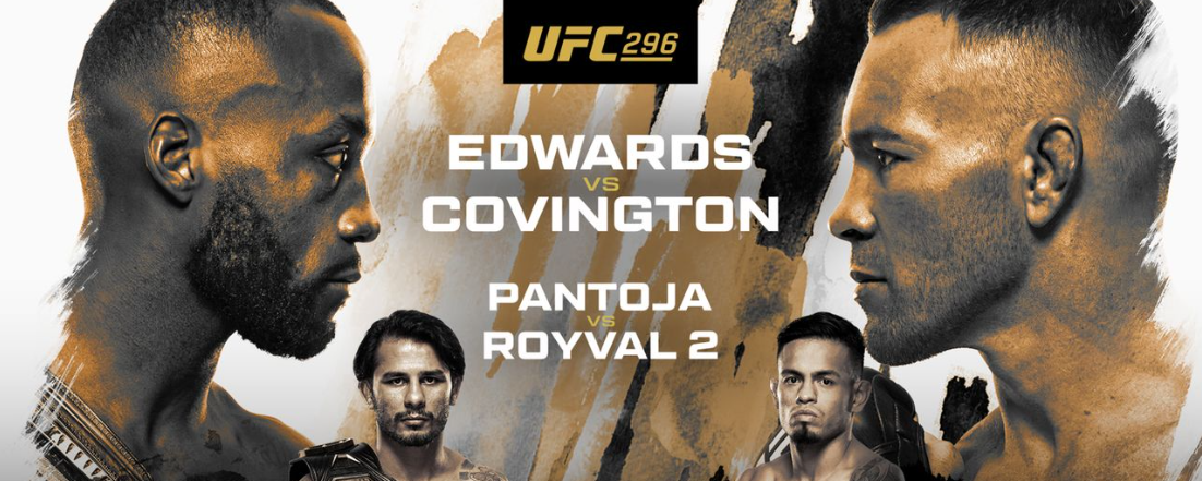 CARD COMPLETO UFC 296: EDWARDS x COVINGTON / FAVORITOS, HORÁRIOS E🐉 ...