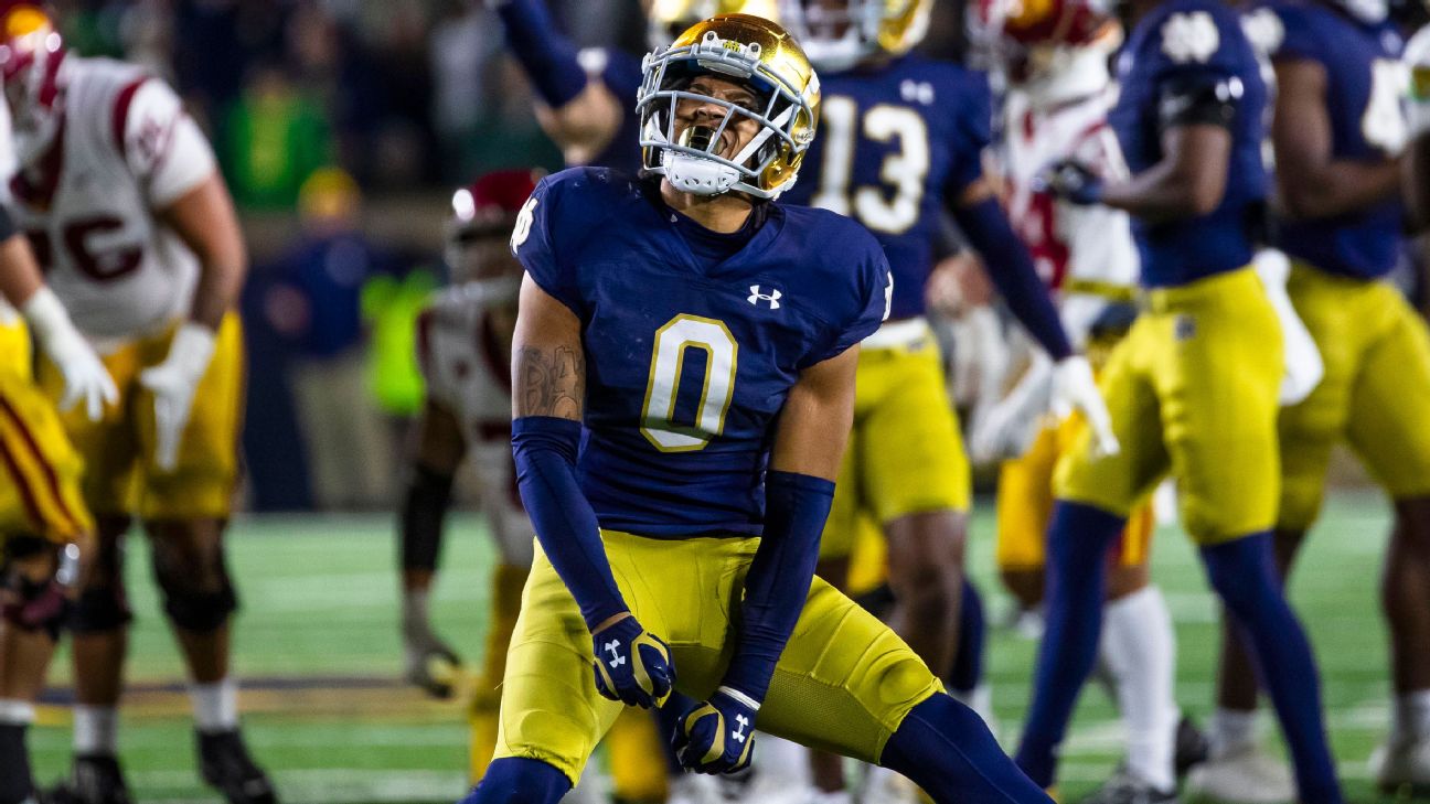 Notre Dame All-America safety Xavier Watts to enter NFL draft - ABC7 ...