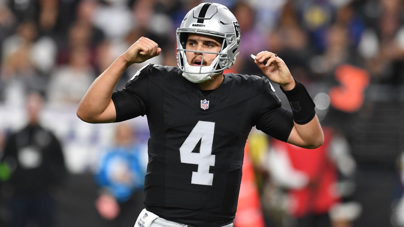 Aidan O'Connell's two TD passes start Raiders onslaught - ABC7 Los Angeles Aidan O'Connell's two TD passes start Raiders onslaught - ABC7 Los Angeles