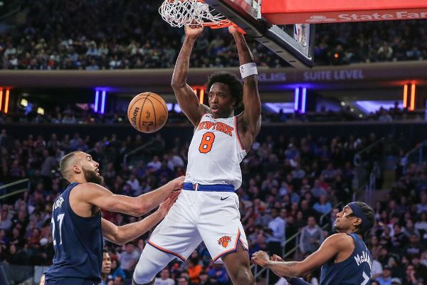 OG Anunoby delivers in debut as Knicks topple Wolves - ABC7 New York