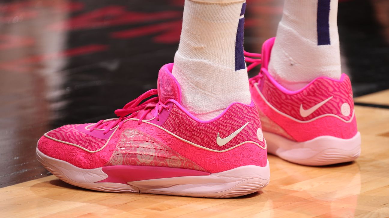 NBA Kicks of the Week: Kevin Durant dons all-pink signature shoe - ABC7 ...