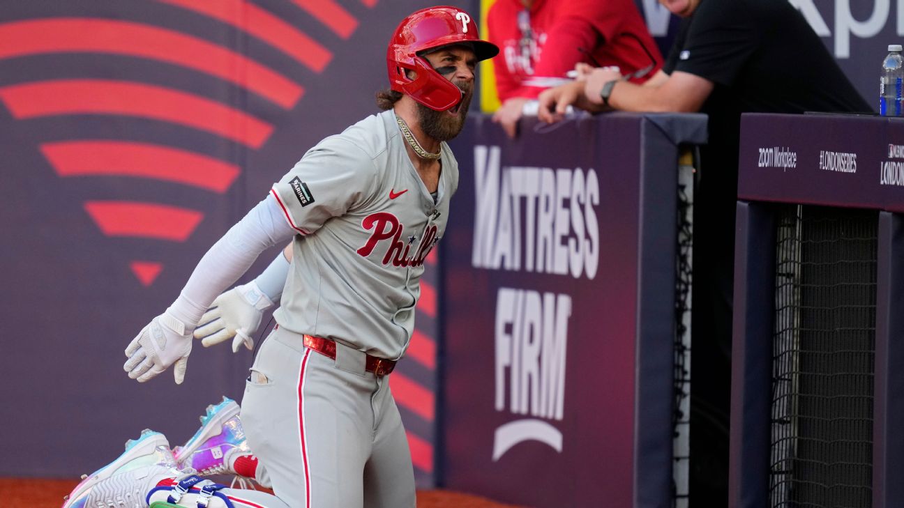Bryce Harper, Phillies slide past Mets in London opener - ABC7 New York