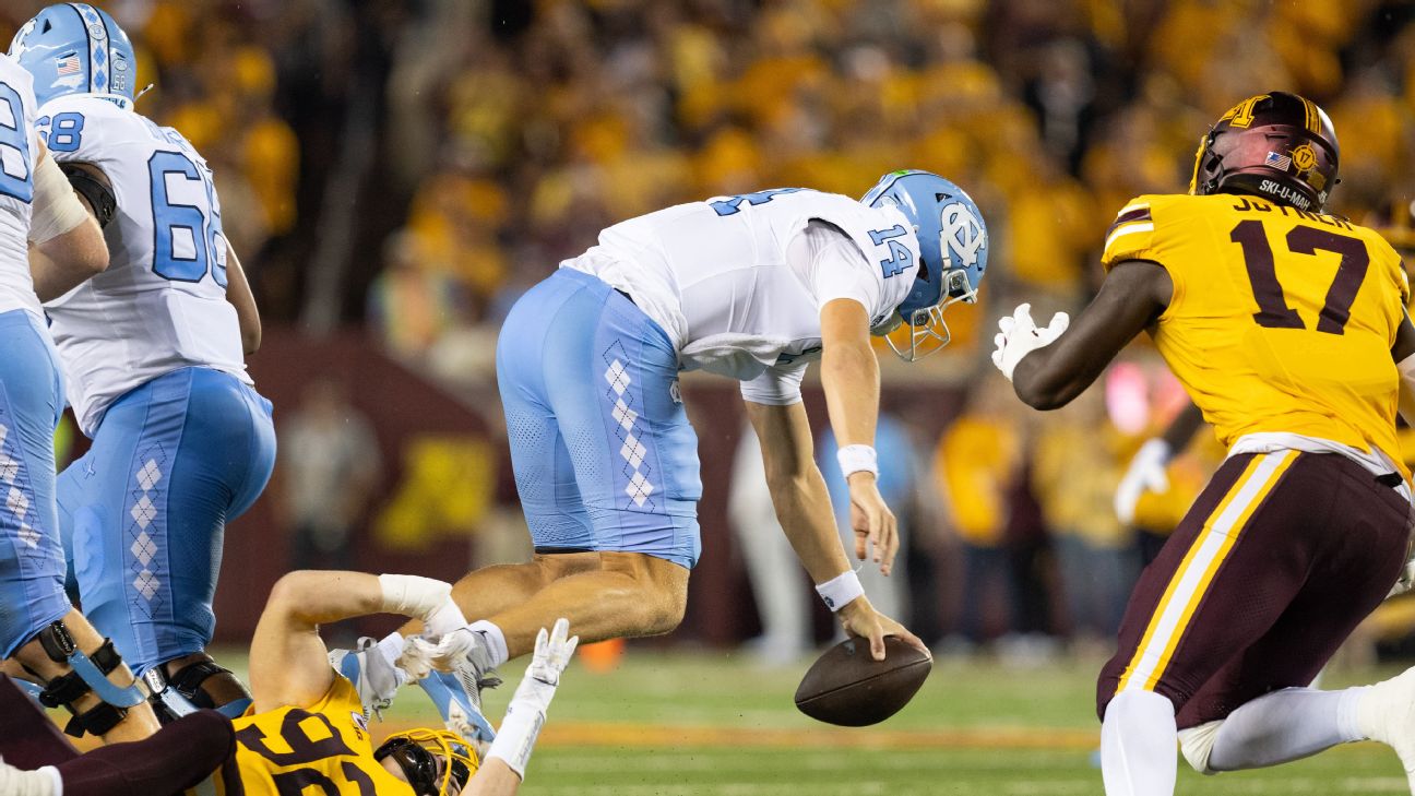 UNC's Max Johnson carted off with hip injury vs. Minnesota - ABC11 ...
