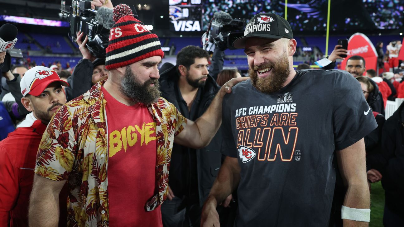 Travis Kelce pokes fun at Jason Kelce's MNF wardrobe purchase - 6abc ...