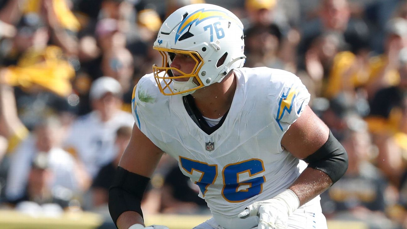 Chargers left tackle Joe Alt carted off with ankle injury - ABC30 Fresno
