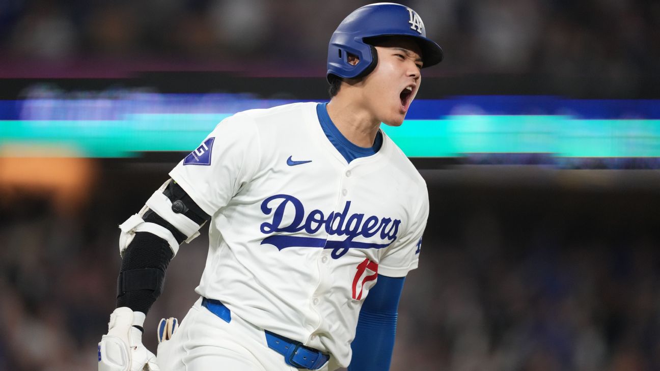 Dodgers' Shohei Ohtani excited, not nervous, for first playoffs - ABC7 ...