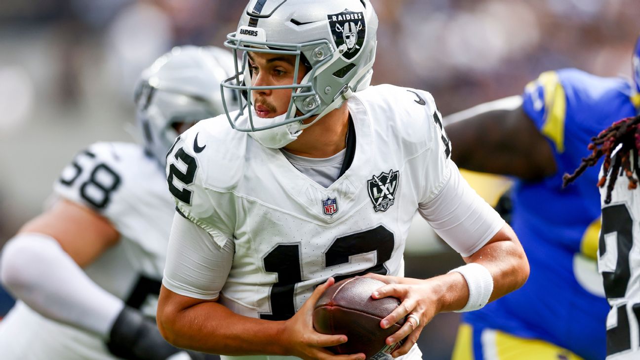 Sources: Raiders QB Aidan O'Connell expected to miss 4-6 weeks - ABC7 ...