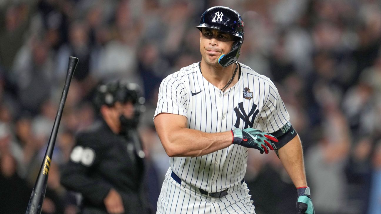 Yankees' Giancarlo Stanton (elbows) uncertain for Opening Day - ABC7 New York