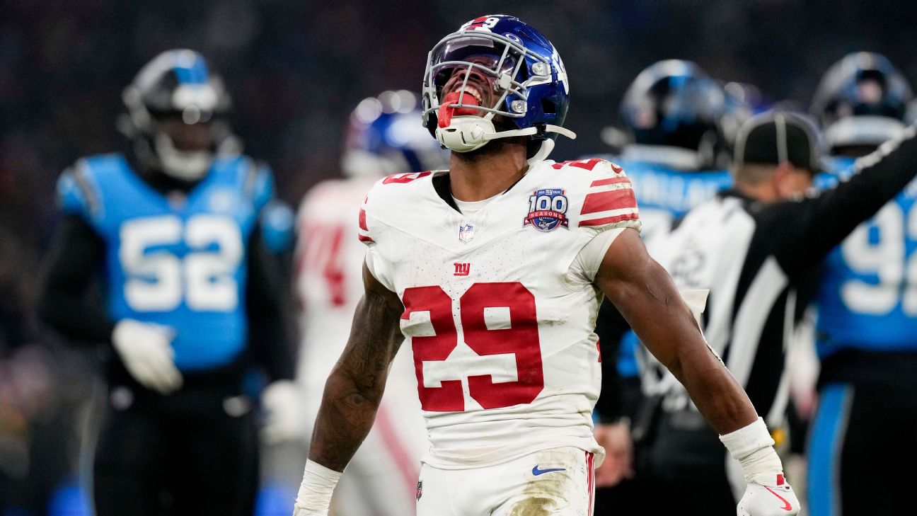 Giants' rookie Tyrone Tracy Jr. with 32-yard TD run vs. Panthers - ABC7 ...