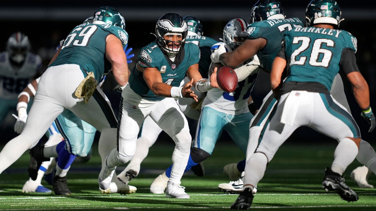 Eagles more run-oriented, thanks to O-line pitch to Sirianni - 6abc ...