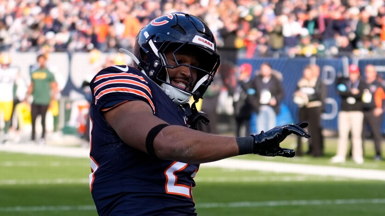 Roschon Johnson snaps Bears' 25-drive TD drought - ABC7 Chicago