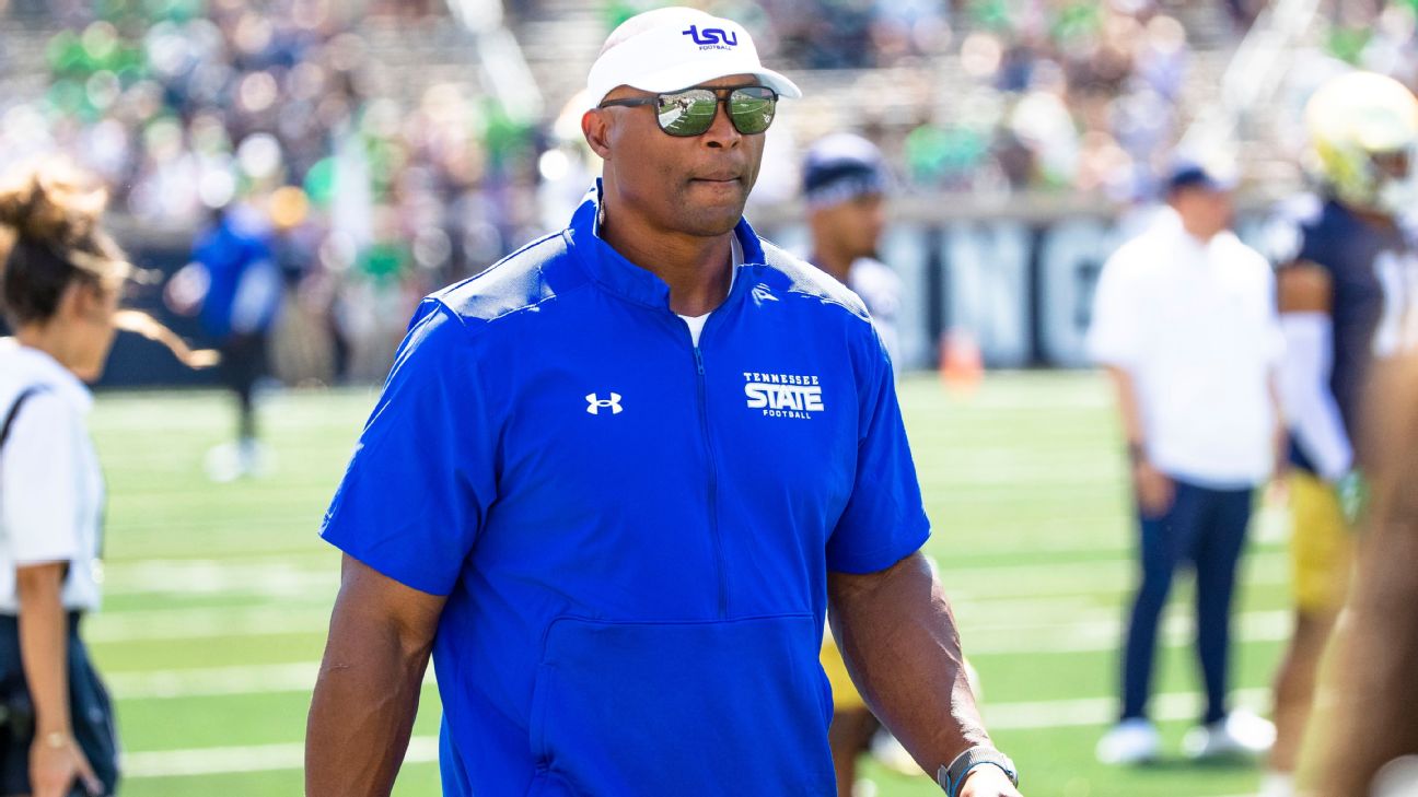 Tennessee St. coach Eddie George interviews in person with Bears - ABC7 ...