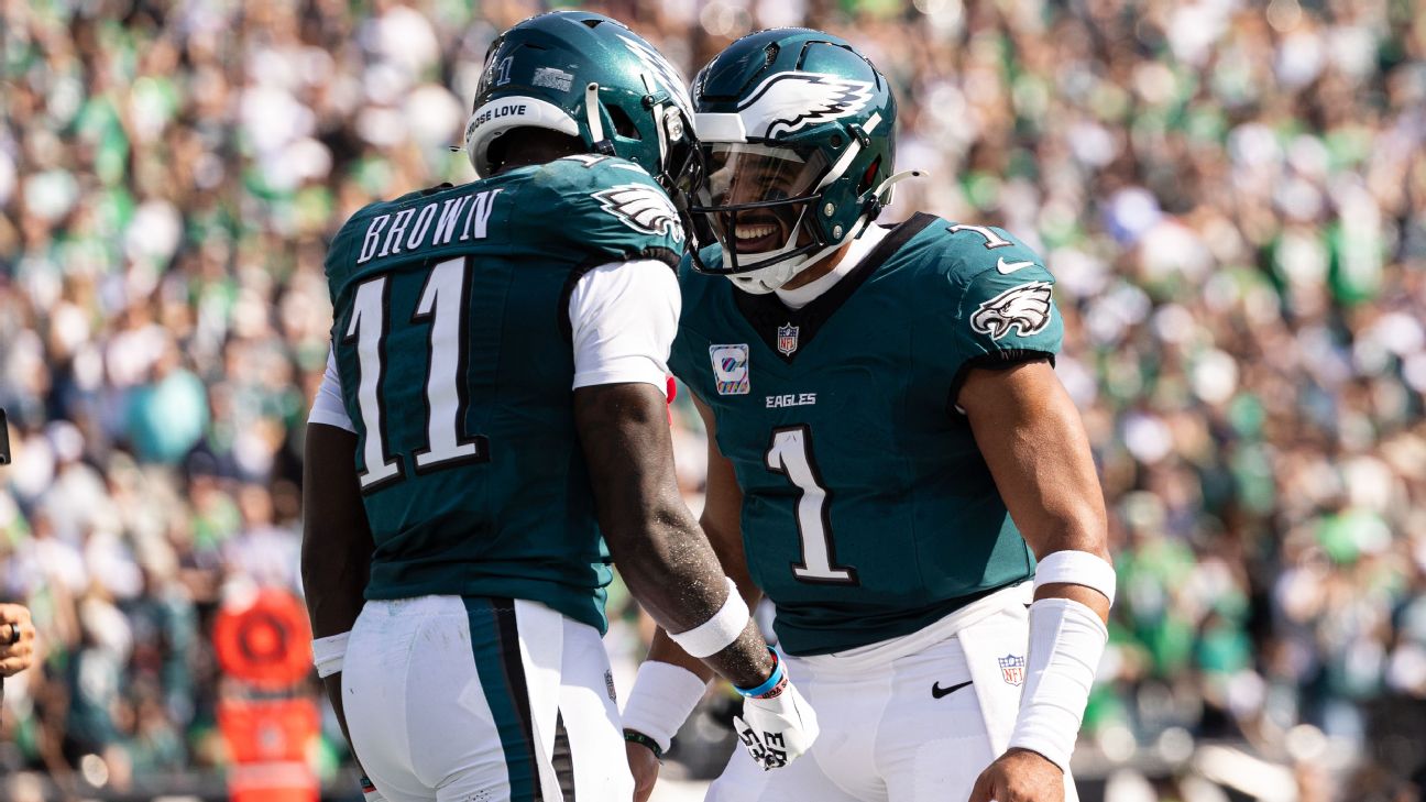 Eagles' Jalen Hurts: Relationship with A.J. Brown 'really good' - 6abc ...