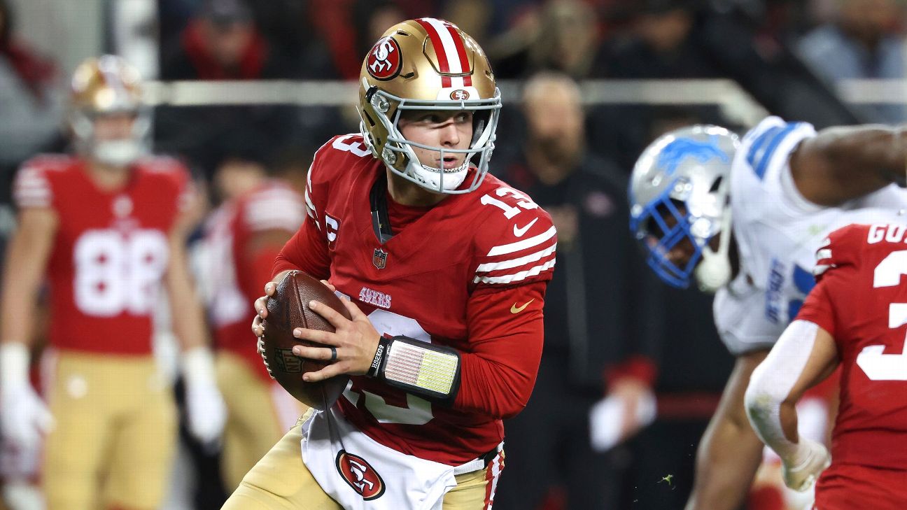 Brock Purdy has bruised elbow, likely out for 49ers' finale - ABC7 San ...