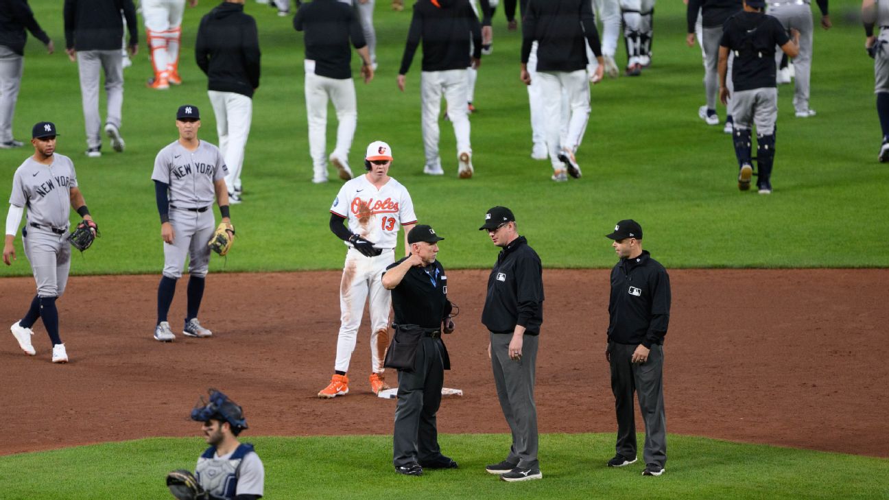 Benches clear in Orioles' win vs. Yanks, order restored quickly - ABC7 ...