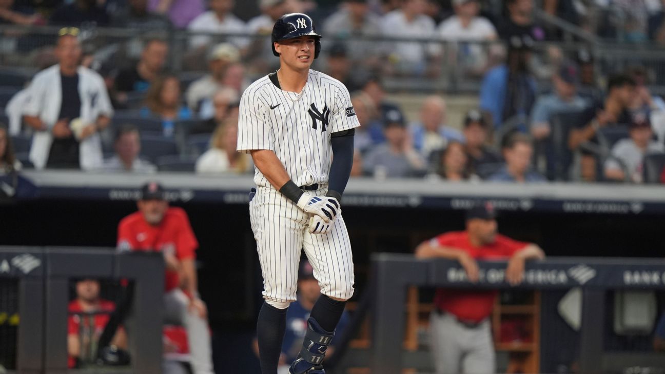 Yankees' Anthony Volpe stiff, sore after HBP but scans negative - ABC7 New York